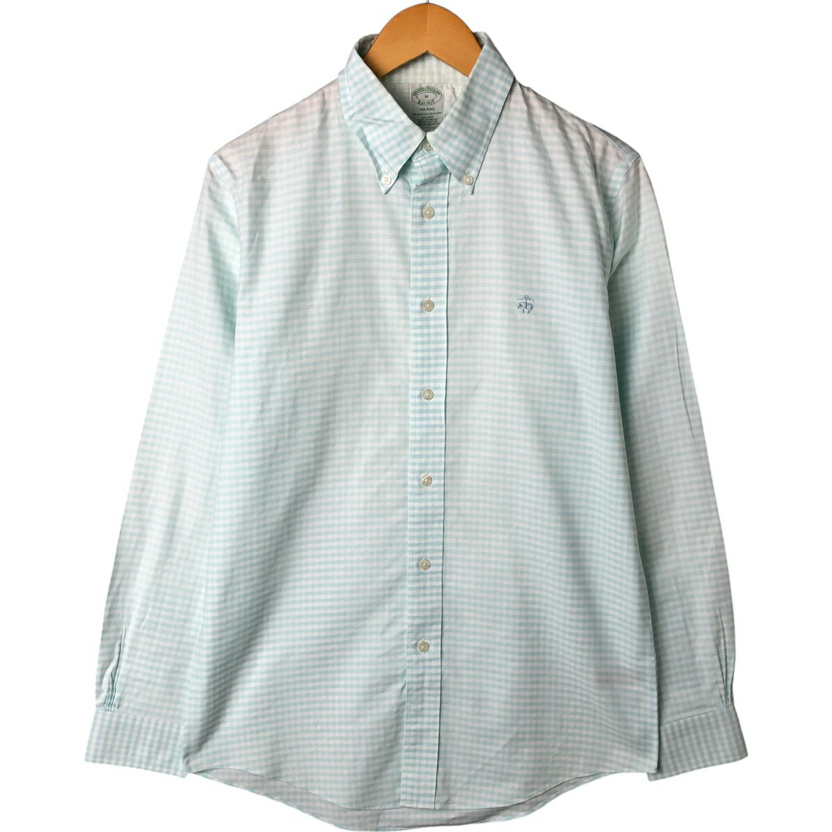 商品詳細 ブランド・Brooks Brothers・ブルックスブラザーズ・ 特徴・ボタンダウン・長袖・ モデル/形状・Est.1818 MILANO・長袖 ボタンダウンチェックシャツ・ 素材・コットン:100%・ 色・ミントグリーン・ホワイ...