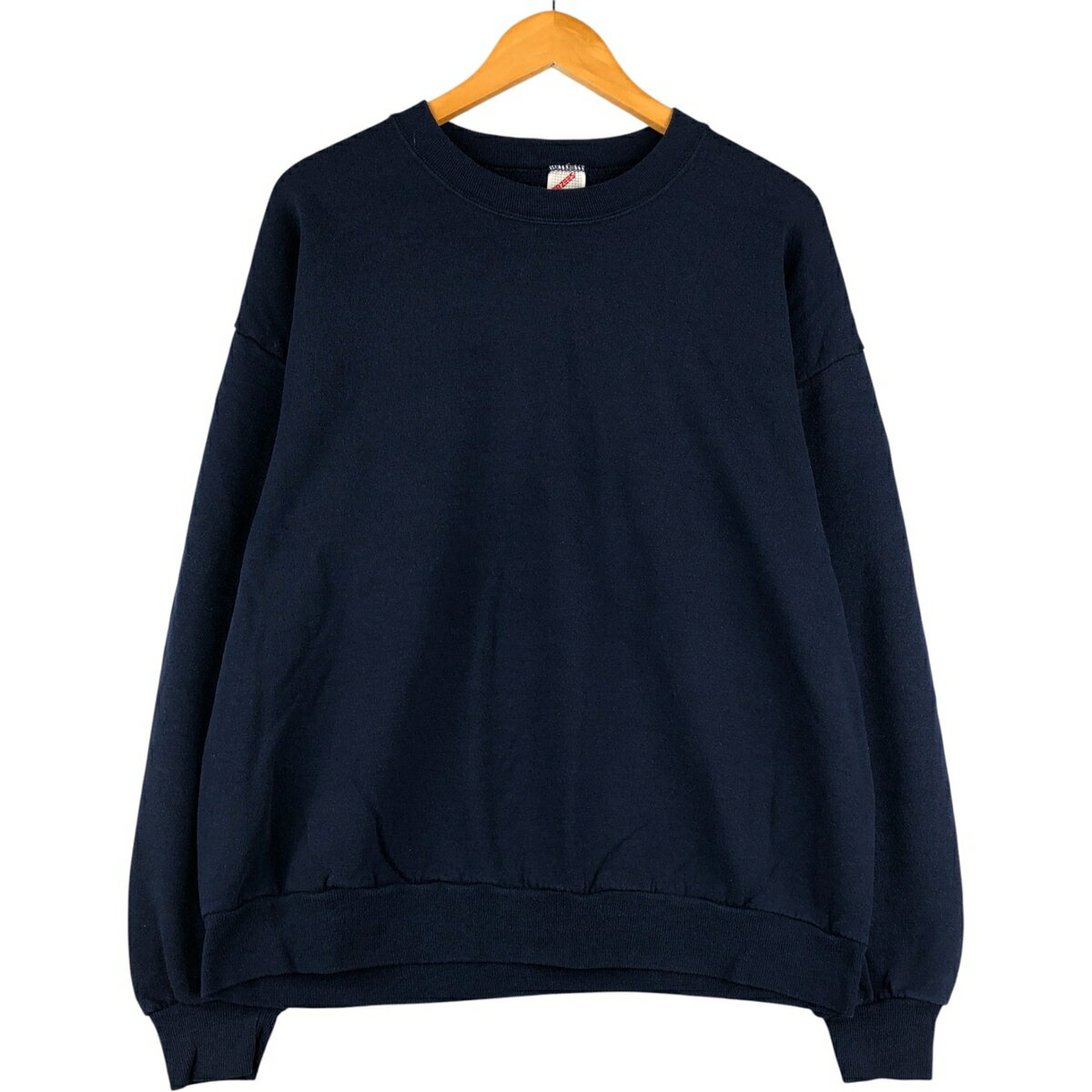 商品詳細 ブランド・Jerzees・ジャージーズ・ 特徴・ヴィンテージ・クルーネック(丸首)・長袖・ モデル/形状・無地 ブランクスウェットシャツ トレーナー・ 素材・コットン:50%・ポリエステル:50%・ 色・ネイビー系 紺色・ 柄・無...