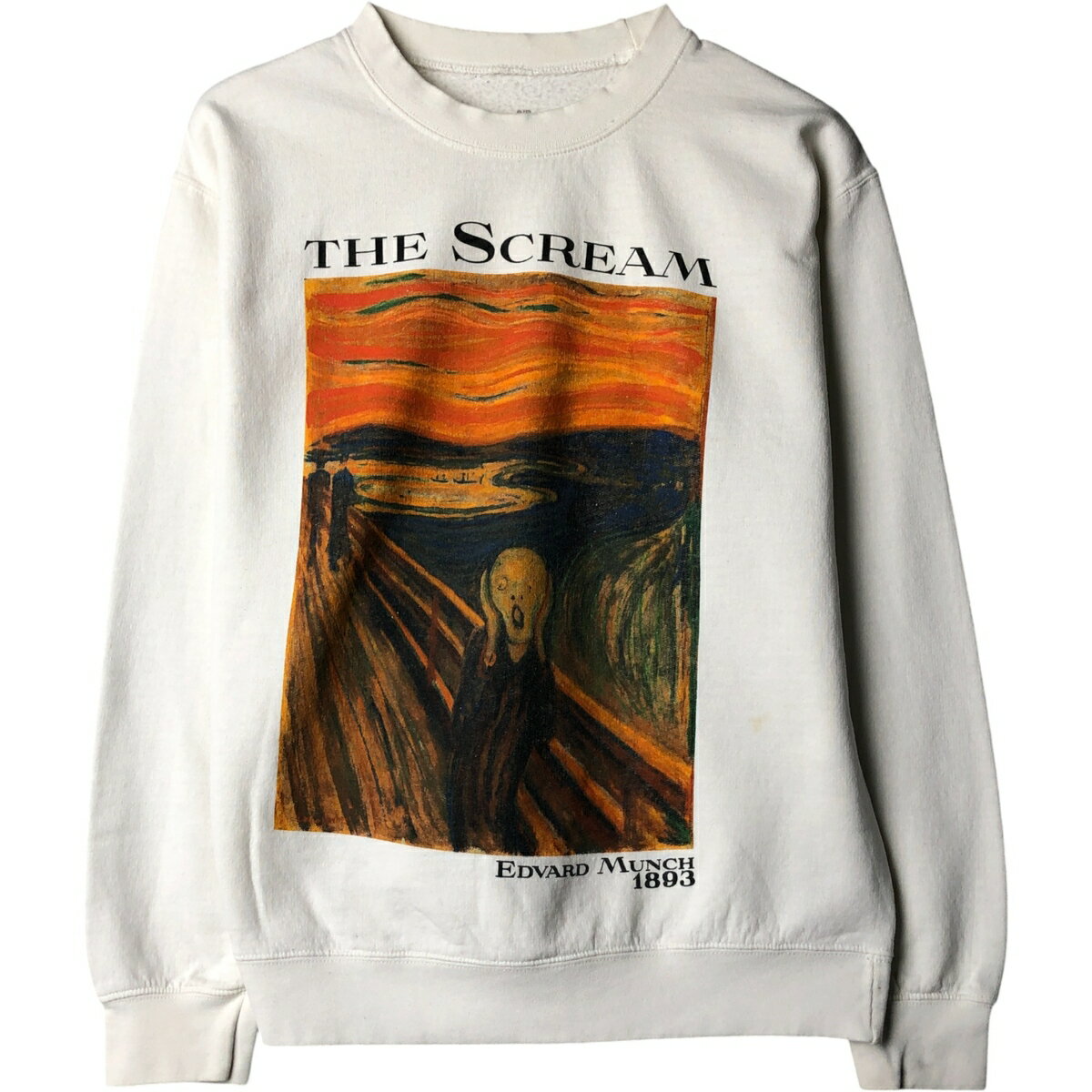 商品詳細 ブランド・UNKNOWN・ 特徴・クルーネック(丸首)・長袖・アート・ モデル/形状・EDVARD MUNCH ムンク THE SCREAM 叫び・プリントスウェットシャツ トレーナー・ 素材・コットン:50%・ポリエステル:50...