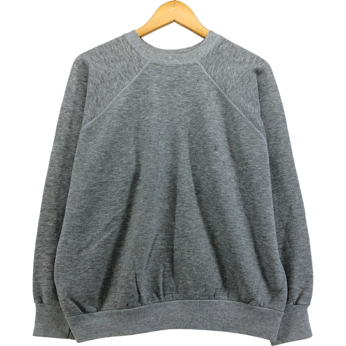 商品詳細 ブランド・UNKNOWN・ 特徴・クルーネック(丸首)・長袖・ラグランスリーブ・短丈 ショート丈・ モデル/形状・無地 ブランクスウェットシャツ トレーナー・ 素材・不明・ 色・グレー系 灰色・ 柄・無地・ 生産国・不明・ 年代 ...
