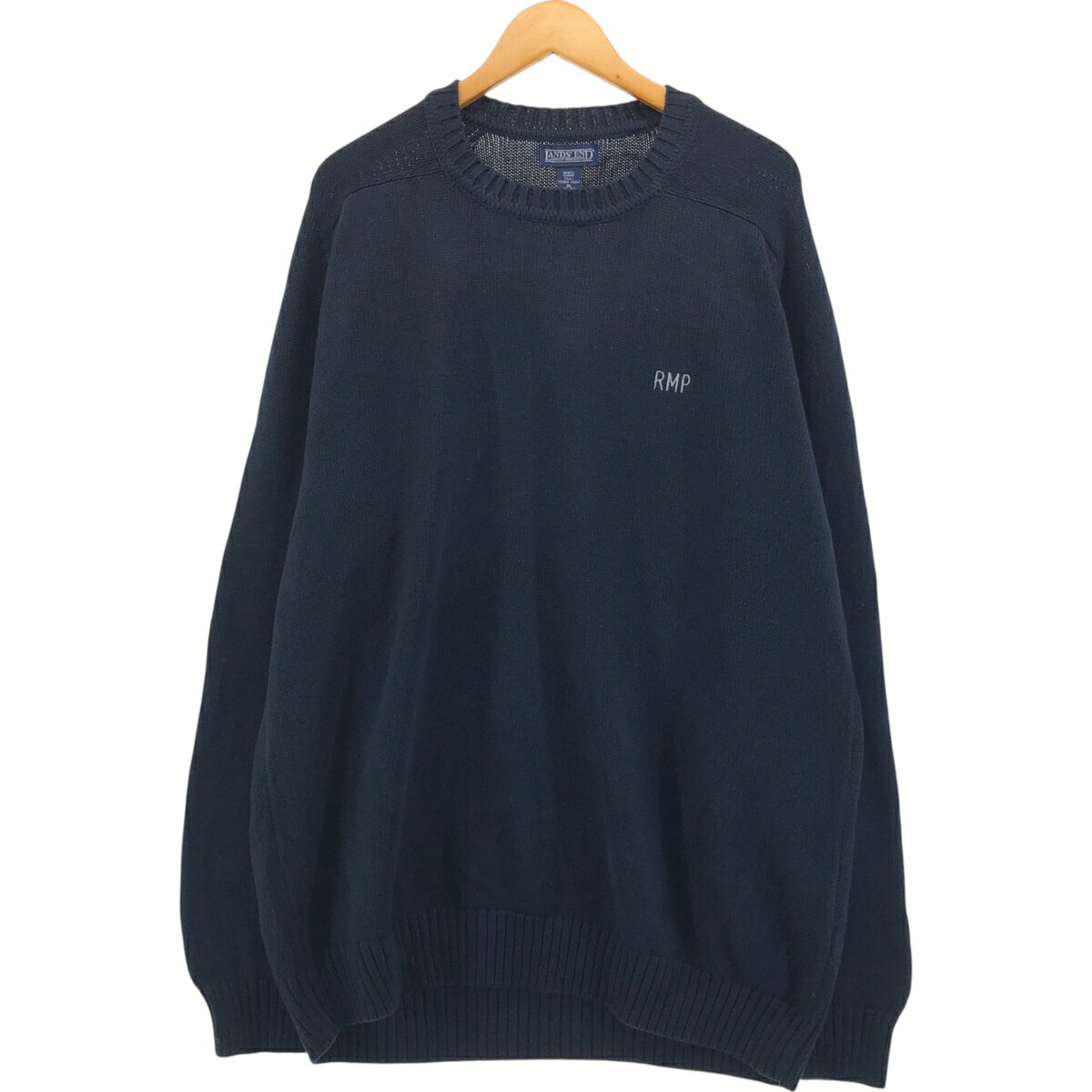 商品詳細 ブランド・LANDS'END・ランズエンド・ 特徴・長袖・クルーネック(丸首)・ モデル/形状・コットンニットセーター・ 素材・コットン:100%・ 色・ネイビー系 紺色・ 柄・無地・ワンポイント・ 生産国・USA製・ 年代 サイ...