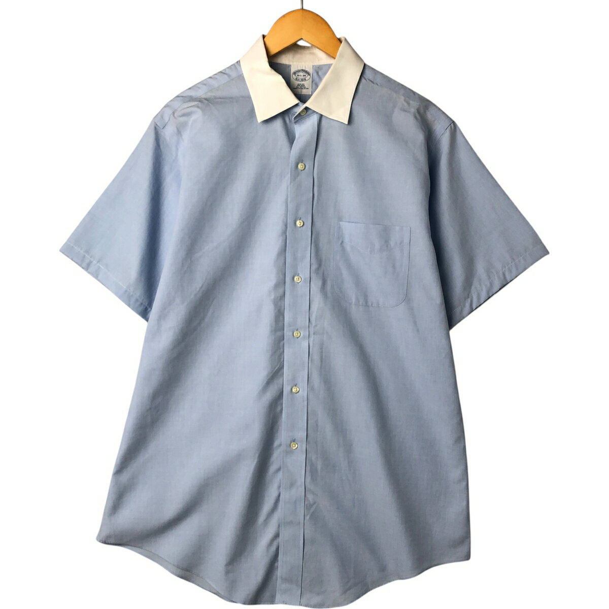 商品詳細 ブランド・Brooks Brothers・ブルックスブラザーズ・ 特徴・ワイドカラー・半袖・クレリックシャツ・ モデル/形状・Est.1818・半袖 コットンシャツ・ 素材・コットン:100%・ 色・ブルー系 水色・ホワイト系 白...