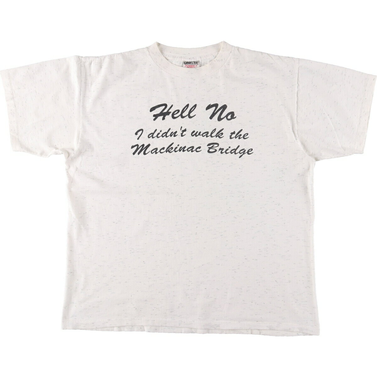 商品詳細 ブランド・ONEITA・オニータ・ 特徴・半袖・クルーネック(丸首)・ヴィンテージ・シングルステッチ・アメカジ・ モデル/形状・メッセージプリントTシャツ・ 素材・コットン:100%・ 色・ホワイト系 白色・ 柄・プリント・総柄・...