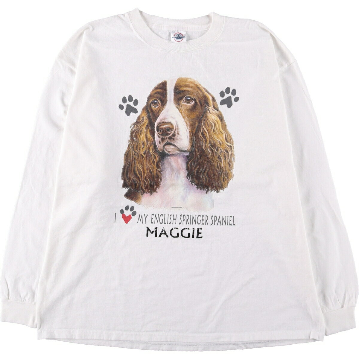 商品詳細 ブランド・DELTA・デルタ・ 特徴・クルーネック(丸首)・長袖・ヴィンテージ・ モデル/形状・English Springer Spaniel・ロングTシャツ ロンT・ 素材・コットン:100%・ 色・ホワイト系 白色・ 柄・プ...