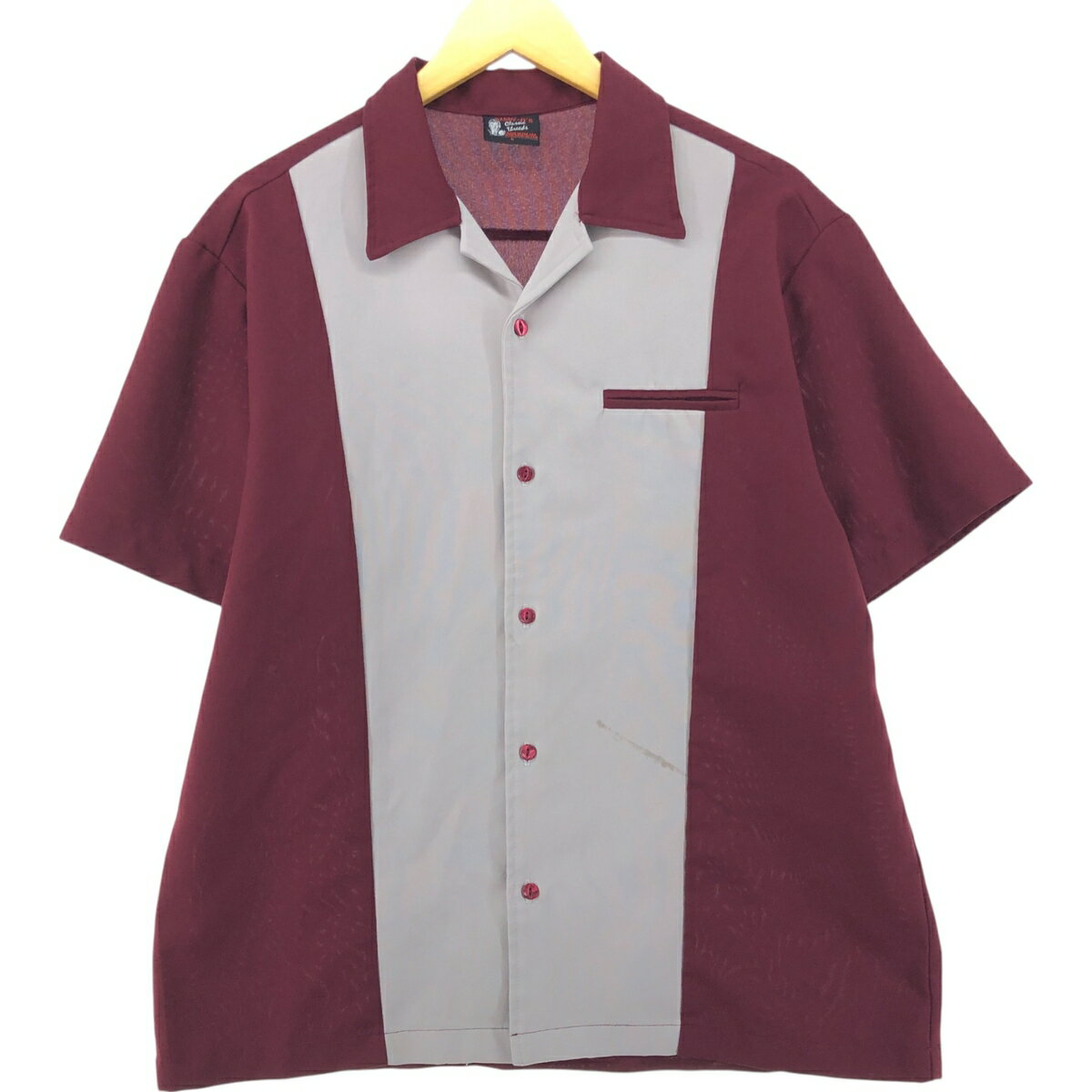 商品詳細 ブランド・DADDY-O'S・ 特徴・半袖・オープンカラー・ボックスシャツ・ツートン・ モデル/形状・半袖 オープンカラー ポリシャツ・ 素材・ポリエステル:100%・ 色・ワインレッド・グレー系 灰色・ 柄・無地・ 生産国・US...