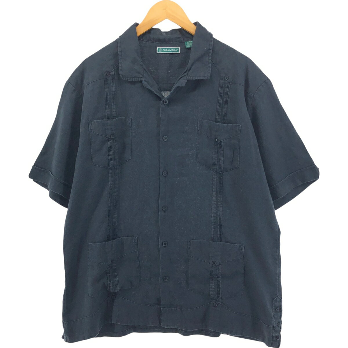 商品詳細 ブランド・Cubavera・ 特徴・オープンカラー・半袖・4つポケ・ボックスシャツ・ピンタック・ モデル/形状・半袖 オープンカラー メキシカンシャツ キューバシャツ・ 素材・リネン:100%・ 色・ブラック系 黒色・ 柄・無地・...
