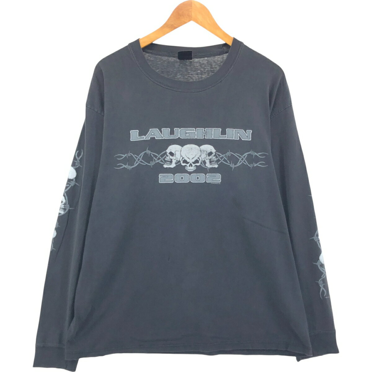 商品詳細 ブランド・UNKNOWN・ 特徴・クルーネック(丸首)・長袖・袖プリント・雰囲気系 ボロ・フェード・ モデル/形状・ロングTシャツ ロンT・ 素材・不明・ 色・ブラック系 黒色・ 柄・鷲柄 イーグル柄・ドクロ柄 スカル柄・ 生産国...