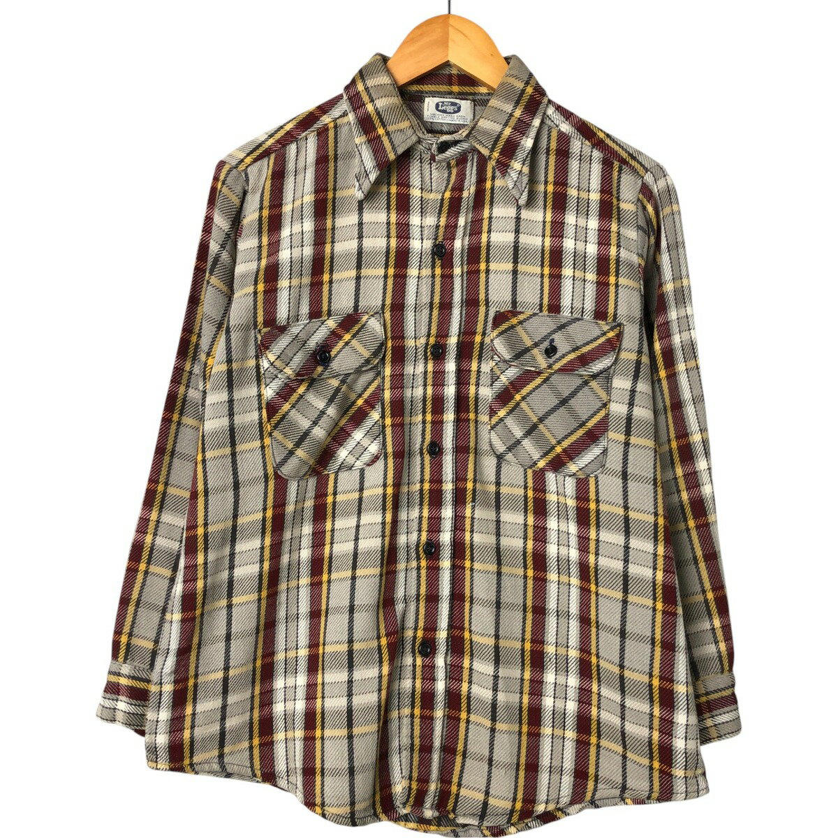 商品詳細 ブランド・Mr.Leggs・ミスターレッグス・ 特徴・レギュラーカラー・長袖・ヴィンテージ・フラップポケット・ モデル/形状・長袖 フランネルチェックシャツ・ 素材・コットン:100%・ 色・ベージュ系・レッド系 赤色・ 柄・チェ...