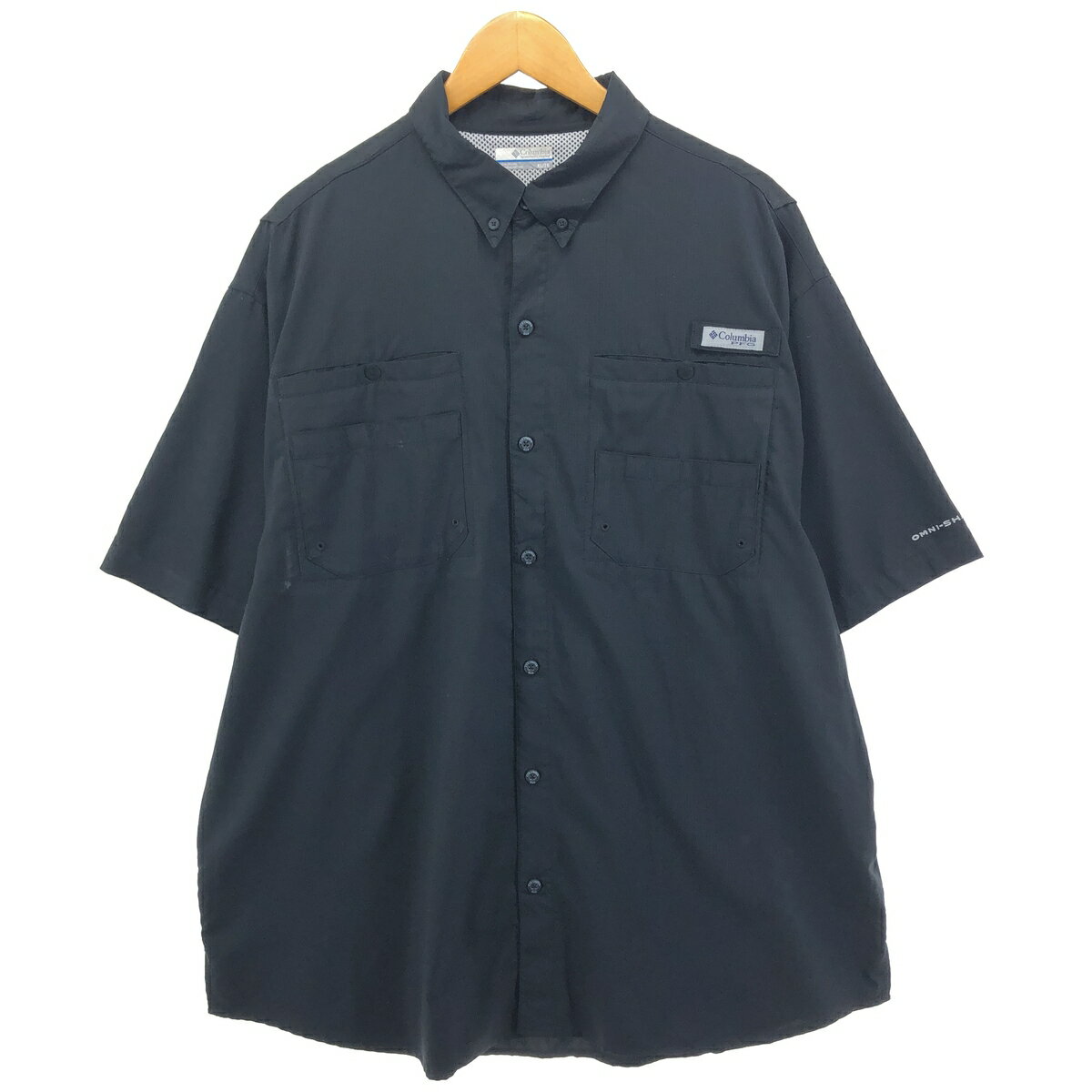 商品詳細 ブランド・Columbia・コロンビア・ 特徴・ボタンダウン・半袖・OMNI-SHADE・リップストップ・ モデル/形状・PFG・半袖 フィッシングシャツ・ 素材・ポリエステル:100%・ 色・ブラック系 黒色・ 柄・刺繍・ロゴパ...