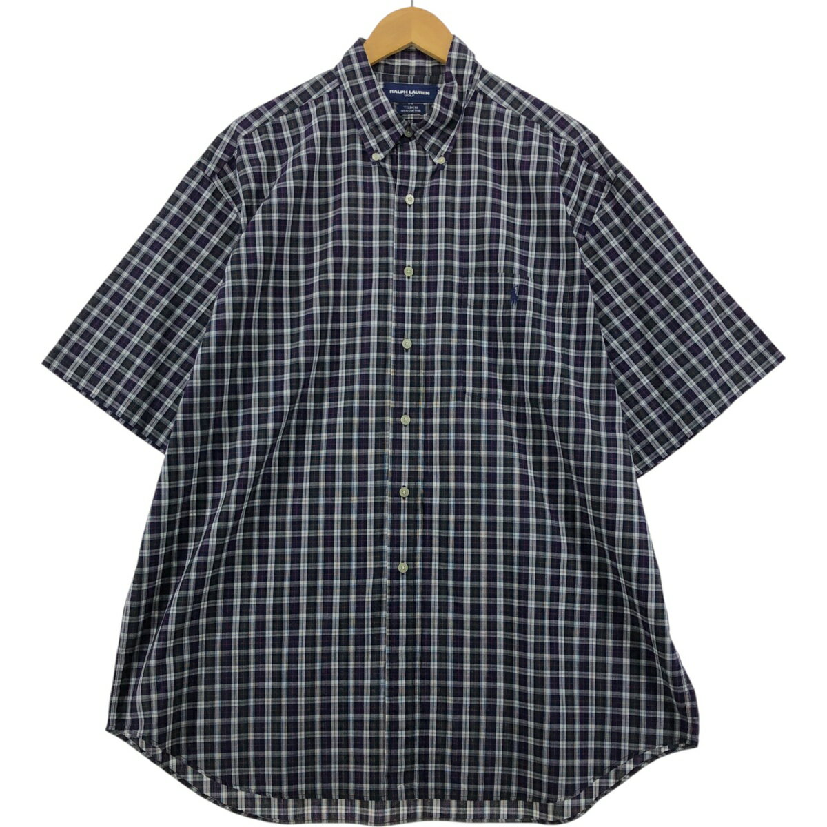 商品詳細 ブランド・Ralph Lauren・ラルフローレン・ 特徴・ボタンダウン・半袖・ モデル/形状・RALPH LAUREN GOLF TILDEN・半袖 ボタンダウン チェックシャツ・ 素材・コットン:100%・ 色・ネイビー系 紺...