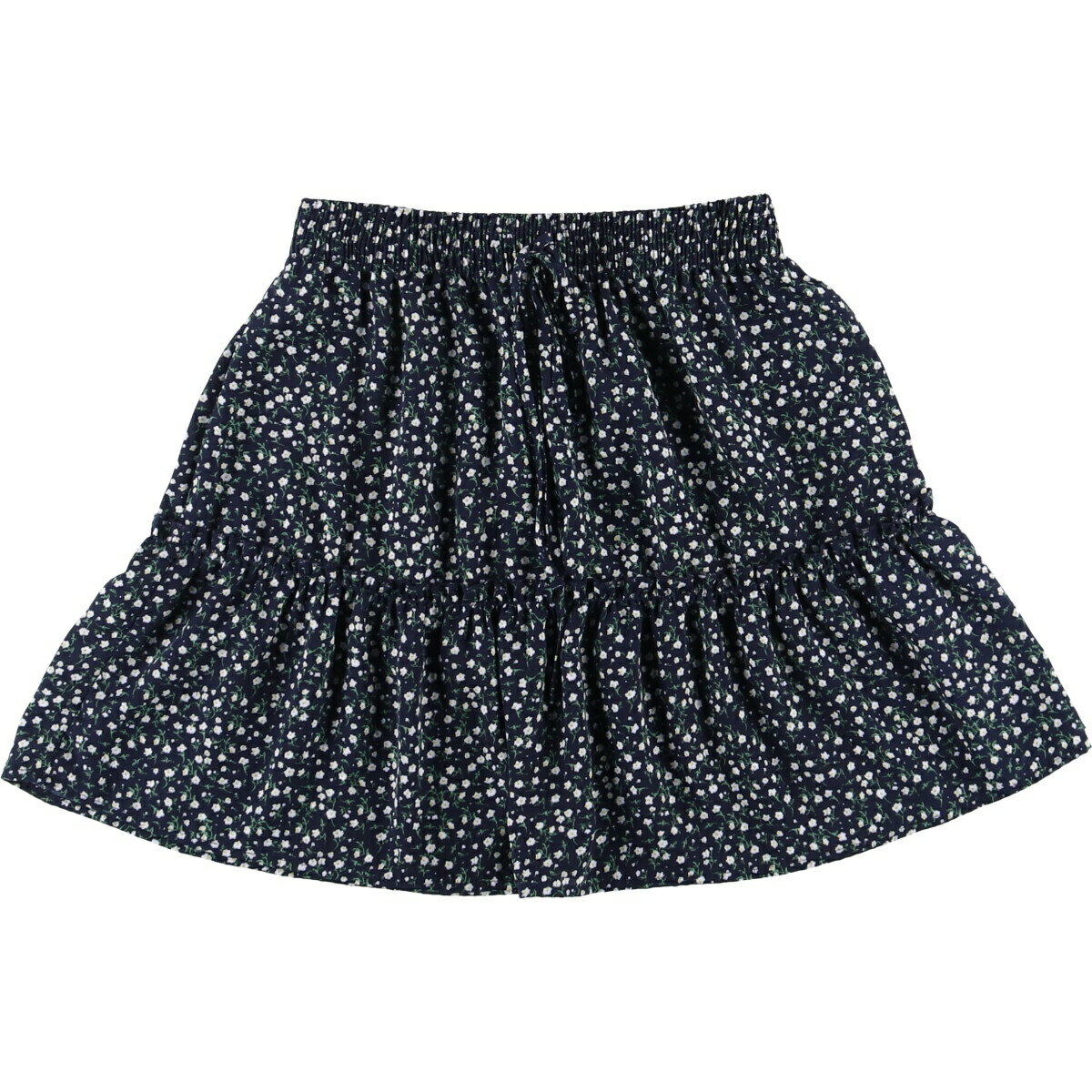 商品詳細 ブランド・VALLEYGIRL・ 特徴・ウエスト調節ひも・ モデル/形状・ギャザー ミニスカート・ 素材・ポリエステル:95%・その他:5%・ 色・ネイビー系 紺色・ 柄・花柄・ 生産国・中国製・ 年代 サイズ・レディースS・表記...