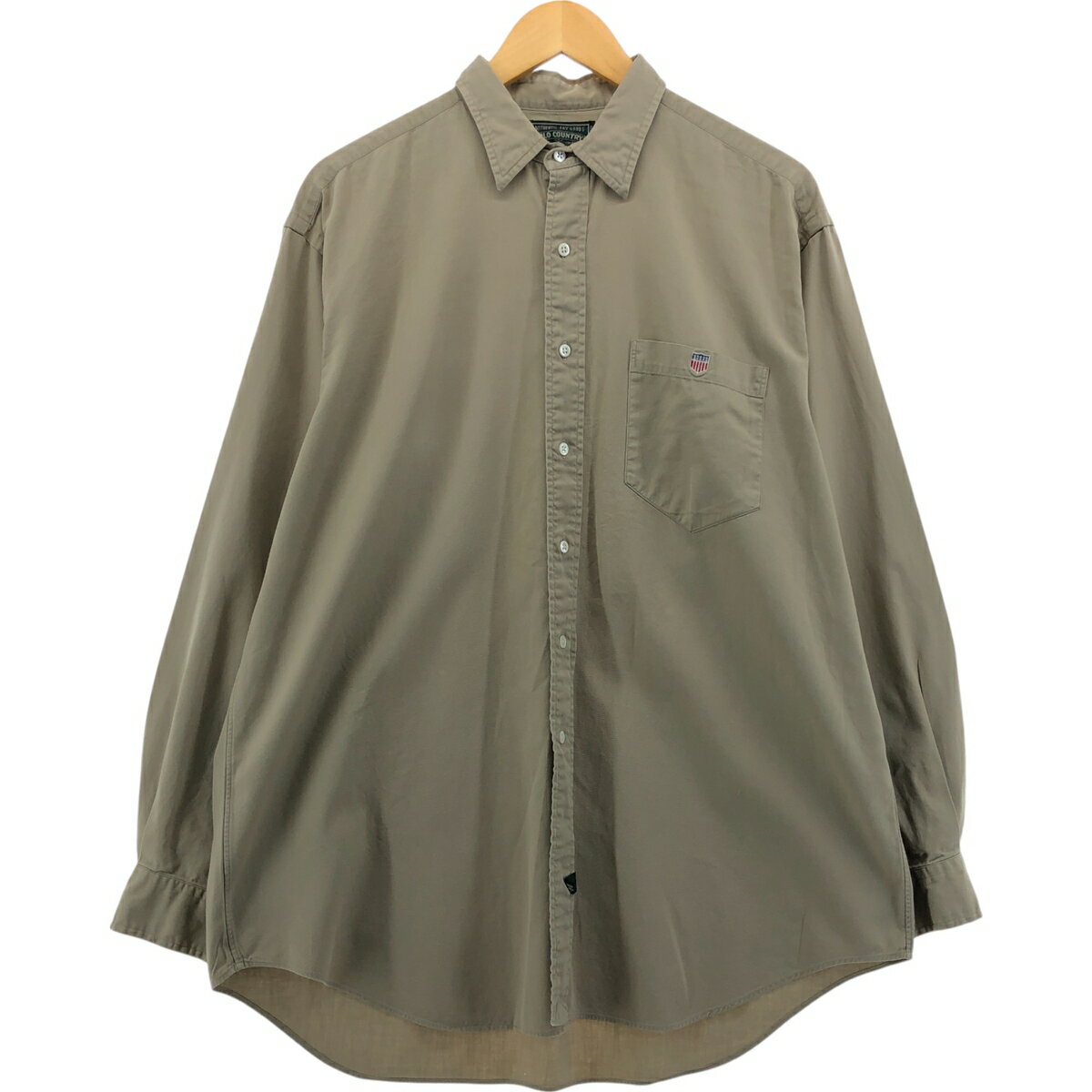 商品詳細 ブランド・Ralph Lauren・ラルフローレン・ 特徴・長袖・レギュラーカラー・襟芯欠損・ヴィンテージ・ モデル/形状・POLO COUNTRY ポロカントリー・長袖 コットンシャツ・ 素材・コットン:100%・ 色・カーキ系...