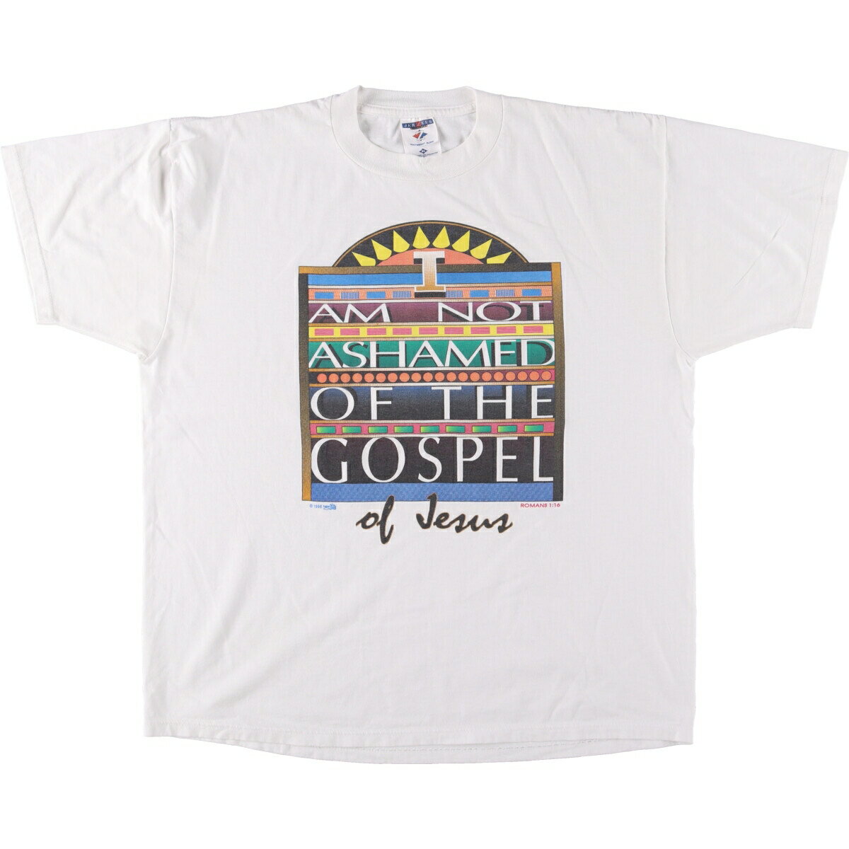 商品詳細 ブランド・Jerzees・ジャージーズ・ 特徴・クルーネック(丸首)・半袖・ヴィンテージ・両面プリント・ モデル/形状・メッセージプリントTシャツ・ 素材・コットン:50%・ポリエステル:50%・ 色・ホワイト系 白色・ 柄・プリ...