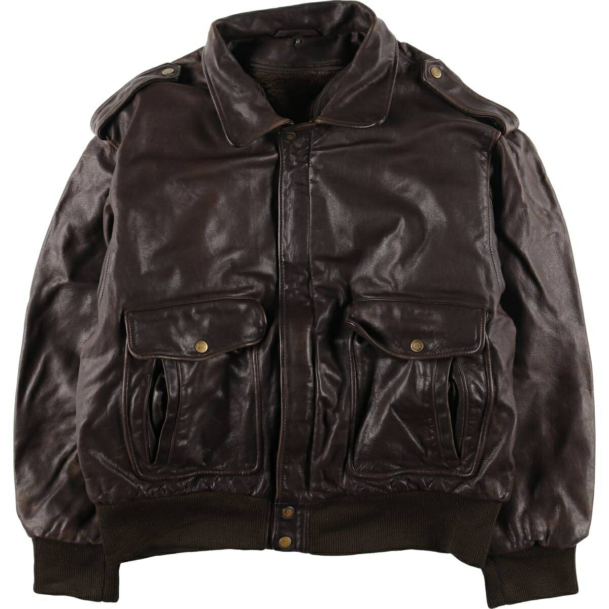 商品詳細 ブランド・OLIVIER DE BREUIL・ 特徴・フルジップ・エポレット付き・長袖・付属ライナーあり・ボアライナー・ モデル/形状・A-2タイプ・レザーフライトジャケット・ 素材・本革レザー・ 色・ブラウン系 茶色・ 柄・無地...