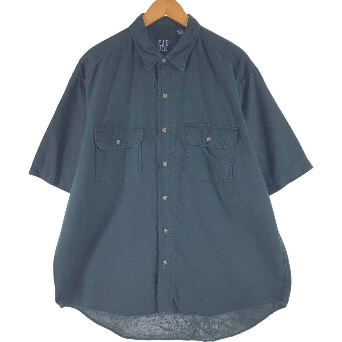 商品詳細 ブランド・GAP・ギャップ・ 特徴・レギュラーカラー・半袖・ヴィンテージ・フラップポケット・ モデル/形状・オールドギャップ・半袖 リネンシャツ・ 素材・リネン:55%・コットン:45%・ 色・ブラック系 黒色・ 柄・無地・ 生産...