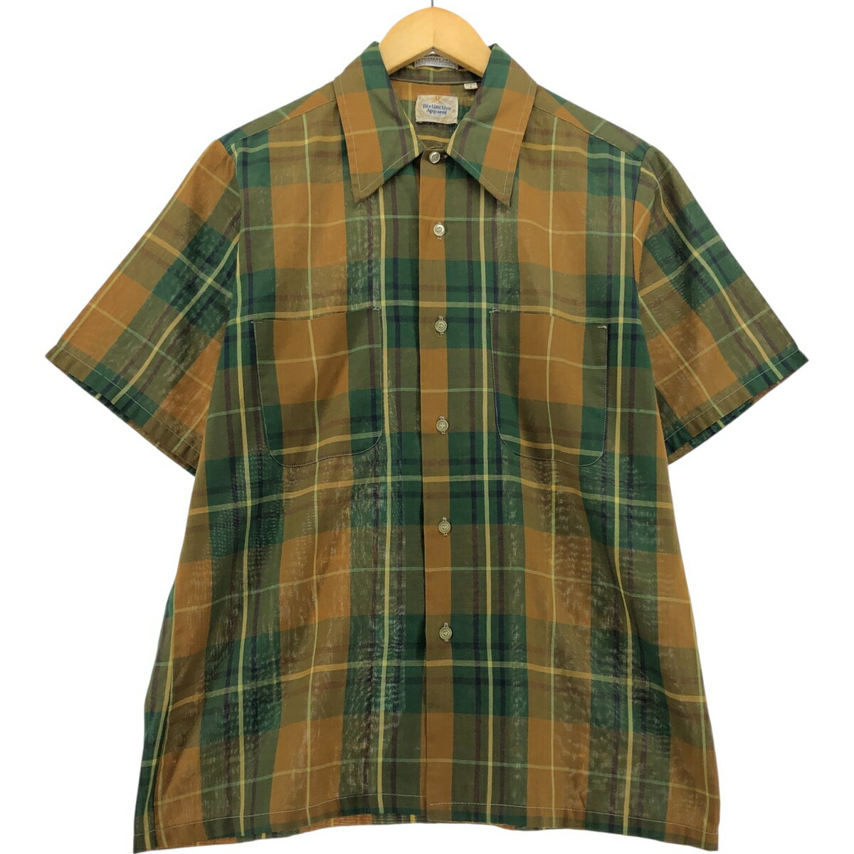 商品詳細 ブランド・Distinctive Apparel・ 特徴・レギュラーカラー・半袖・襟芯入り・ヴィンテージ・ボックスシャツ・ モデル/形状・半袖 ポリシャツ・ 素材・ポリエステル:50%・コットン:50%・ 色・ブラウン系 茶色・グ...