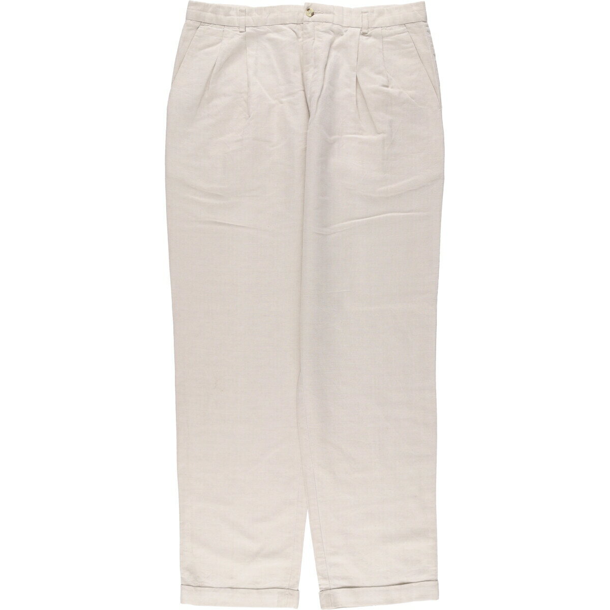 商品詳細 ブランド・CHARTER CLUB・ 特徴・ワイドパンツ・ジッパーフライ・ツータック・ヴィンテージ・ モデル/形状・CLUB ROOM・リネンパンツ スラックス・ 素材・リネン:55%・コットン:45%・ 色・ベージュ系・ 柄・無...