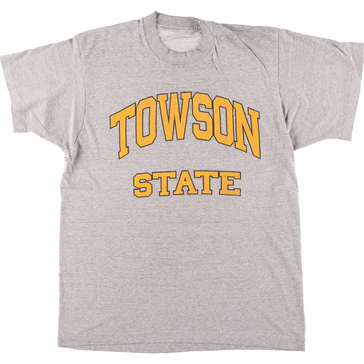 商品詳細 ブランド・UNKNOWN・ 特徴・半袖・シングルステッチ・ヴィンテージ・クルーネック(丸首)・ モデル/形状・カレッジTシャツ・ 素材・不明・ 色・グレー系 灰色・ 柄・プリント・ 生産国・不明・ 年代・90年代・ サイズ・メンズ...