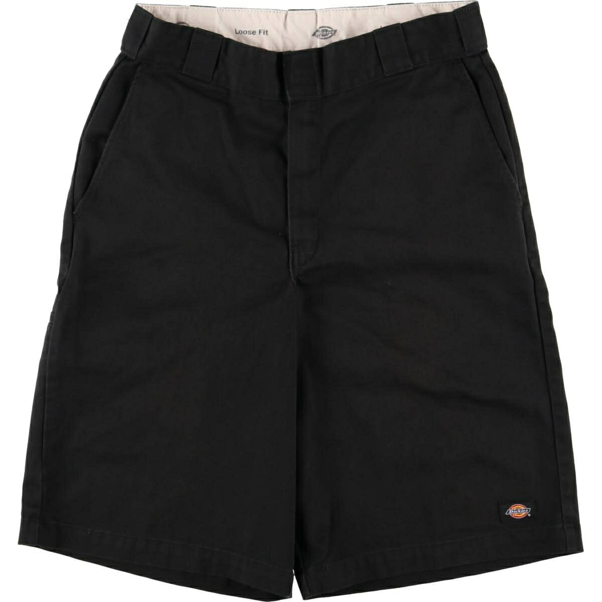 商品詳細 ブランド・Dickies・ディッキーズ・ 特徴・ジッパーフライ・ モデル/形状・Loose Fit・ワークショーツ ハーフパンツ・ 素材・ポリエステル:65%・コットン:35%・ 色・ブラック系 黒色・ 柄・無地・ロゴパッチ・ 生...