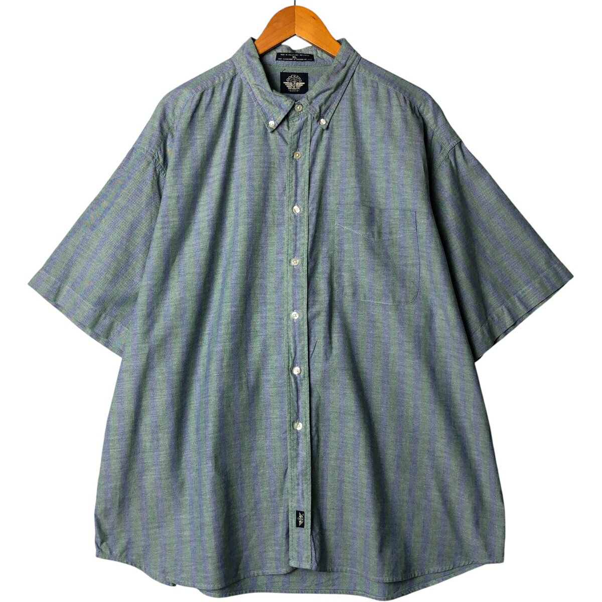 商品詳細 ブランド・DOCKERS・ドッカーズ・ 特徴・ボタンダウン・半袖・ヴィンテージ・オックスフォード・ モデル/形状・半袖 ボタンダウン ストライプシャツ・ 素材・コットン:100%・ 色・ブルー系 青色・グリーン系 緑色・ 柄・スト...