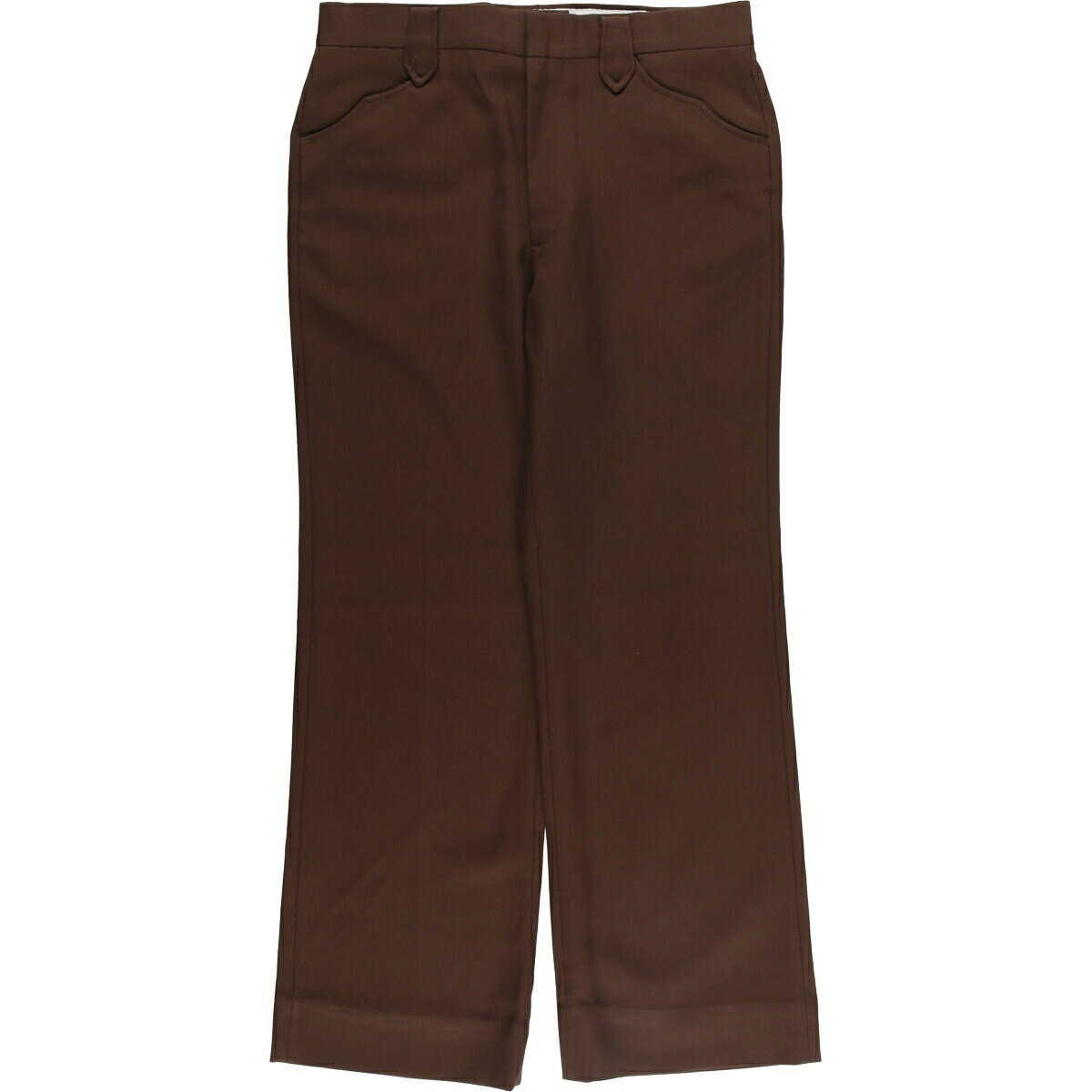 商品詳細 ブランド・MESQUITE・ 特徴・薄手・両爪(カムロック)・ヴィンテージ・TALONジップ・フレアパンツ・ モデル/形状・ウールパンツ・ 素材・不明・ 色・ブラウン系 茶色・ 柄・無地・ 生産国・USA製・ 年代・60年代・ サ...