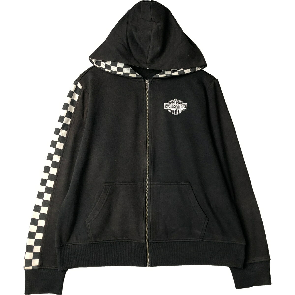 商品詳細 ブランド・Harley-Davidson・ハーレーダビッドソン・ 特徴・長袖・短丈 ショート丈・フルジップ・ モデル/形状・スウェットフルジップパーカー・ 素材・コットン:60%・ポリエステル:40%・ 色・ブラック系 黒色・ 柄...