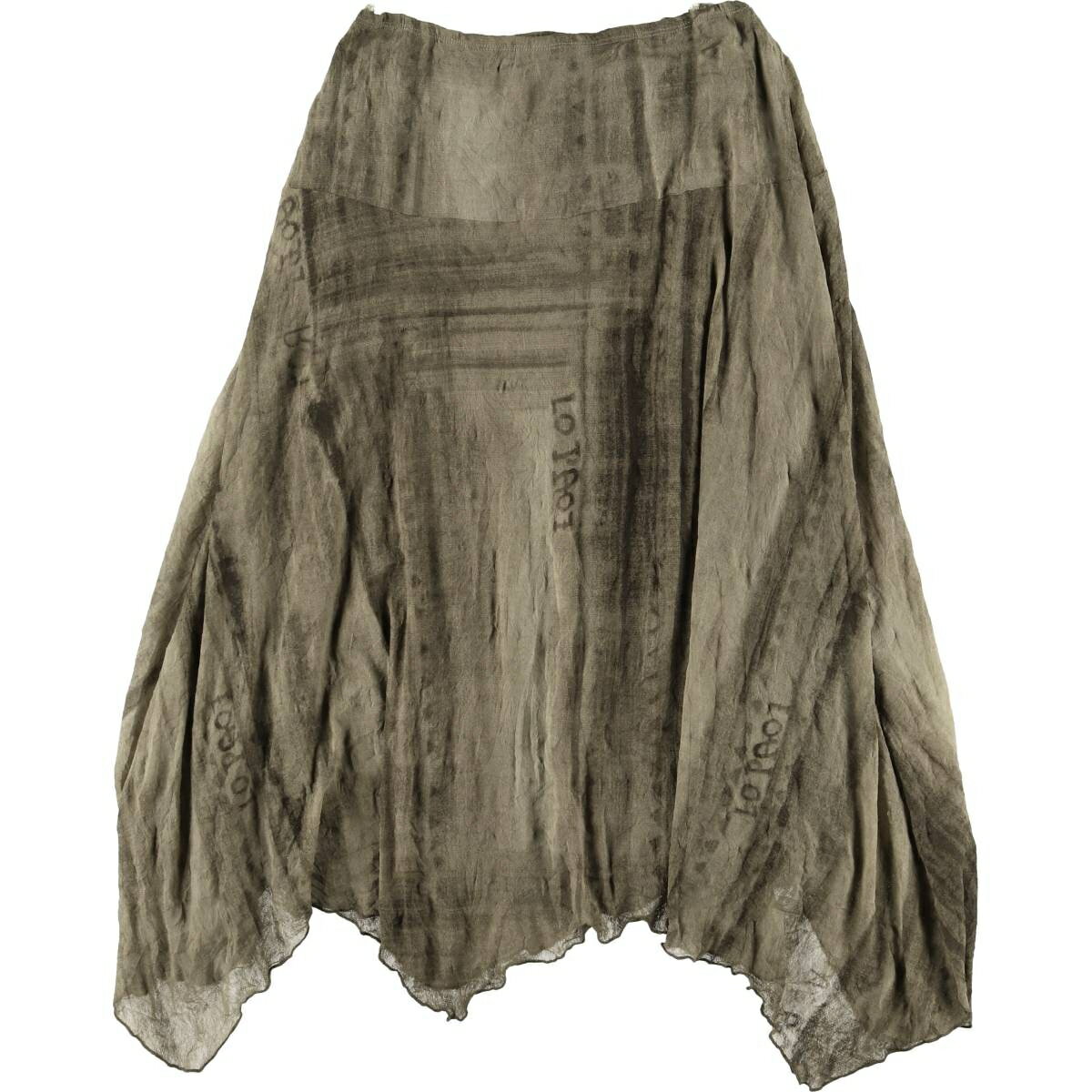 商品詳細 ブランド・PASSPORT・ 特徴・ミモレ丈・イレギュラーヘム・ モデル/形状・ロング フレアスカート・ 素材・ポリエステル:100%・ 色・カーキ系・ 柄・総柄・ 生産国・不明・ 年代 サイズ・レディースM・表記サイズ:36・総...