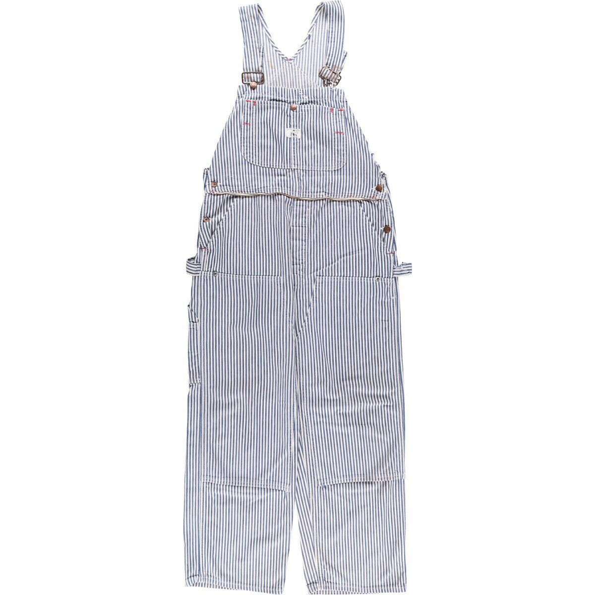 商品詳細 ブランド・UNKNOWN・ 特徴・ハンマーループ・スパナポケット・ワイドパンツ・ボタンフライ・訳あり特価・ モデル/形状・BIG MAC ビッグマック・ヒッコリーストライプ オーバーオール・ 素材・不明・ 色・ブルー系 青色・ホワ...