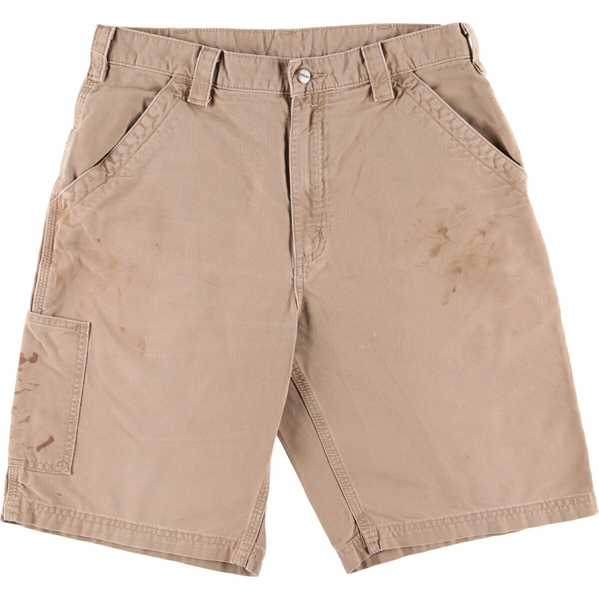 商品詳細 ブランド・Carhartt・カーハート・ 特徴・ハンマーループ・スパナポケット・ジッパーフライ・ モデル/形状・ORIGINAL FIT・ダック地ペインターショーツ ハーフパンツ・ 素材・コットン:100%・ 色・ベージュ系・ 柄...