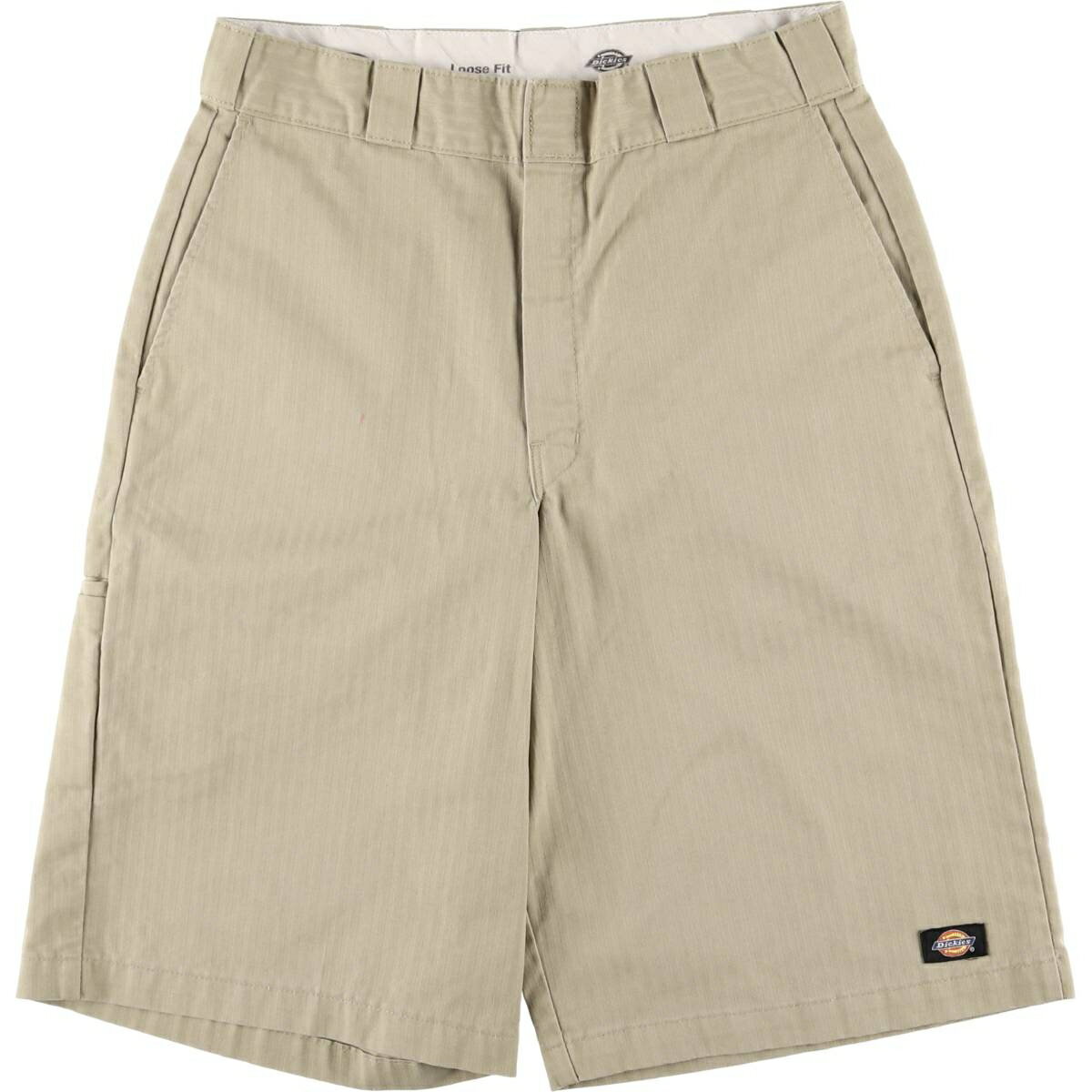 商品詳細 ブランド・Dickies・ディッキーズ・ 特徴・ジッパーフライ・ワイドショートパンツ・ モデル/形状・Loose Fit・ワークショーツ ハーフパンツ・ 素材・ポリエステル:65%・コットン:35%・ 色・ベージュ系・ 柄・無地・...