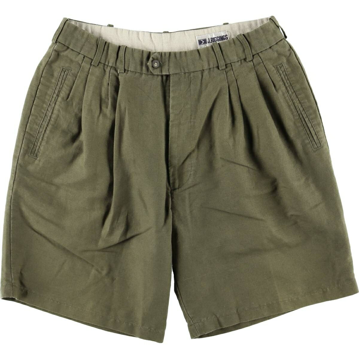 商品詳細 ブランド・J.RIGGINGS・ 特徴・ジッパーフライ・ワイドショートパンツ・フォータック・ モデル/形状・リネンショーツ ショートパンツ・ 素材・リネン:55%・コットン:45%・ 色・カーキ系・ 柄・無地・ 生産国・中国製・ ...