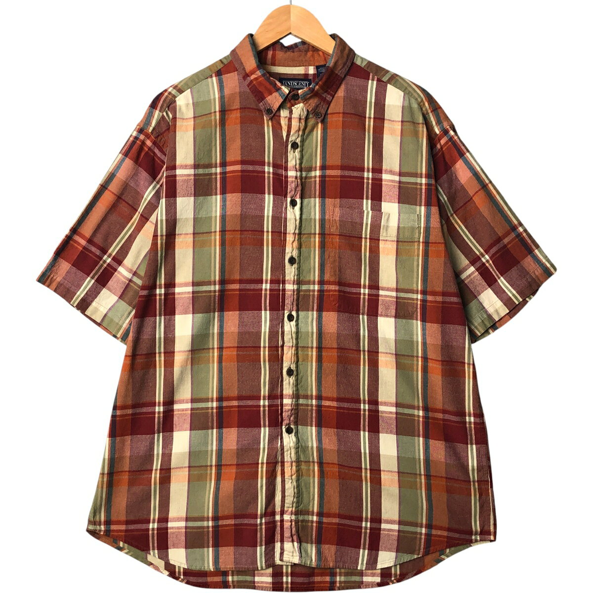 商品詳細 ブランド・LANDS' END・ランズエンド・ 特徴・ボタンダウン・半袖・オックスフォード・ モデル/形状・半袖 ボタンダウン チェックシャツ・ 素材・コットン:100%・ 色・レッド系 赤色・オレンジ系・グリーン系 緑色・ 柄・...