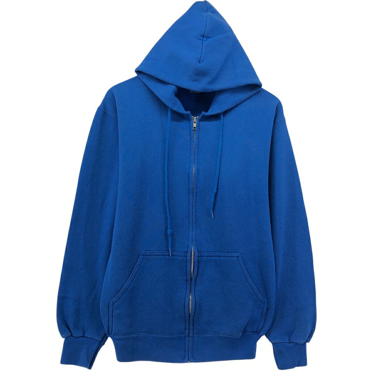 商品詳細 ブランド・PRO SPIRIT・ 特徴・フルジップ・長袖・ヴィンテージ・ モデル/形状・スウェットフルジップパーカー・ 素材・コットン:50%・ポリエステル:50%・ 色・ブルー系 青色・ 柄・無地・ 生産国・USA製・ 年代・9...