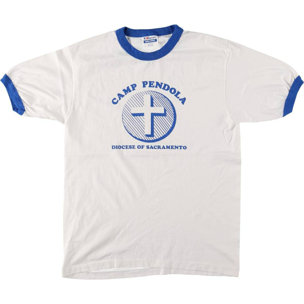 商品詳細 ブランド・Hanes・ヘインズ・ 特徴・クルーネック(丸首)・半袖・ヴィンテージ・ モデル/形状・POLY-COTTON 青タグ・リンガーTシャツ・ 素材・コットン:50%・ポリエステル:50%・ 色・ホワイト系 白色・ 柄・プリ...