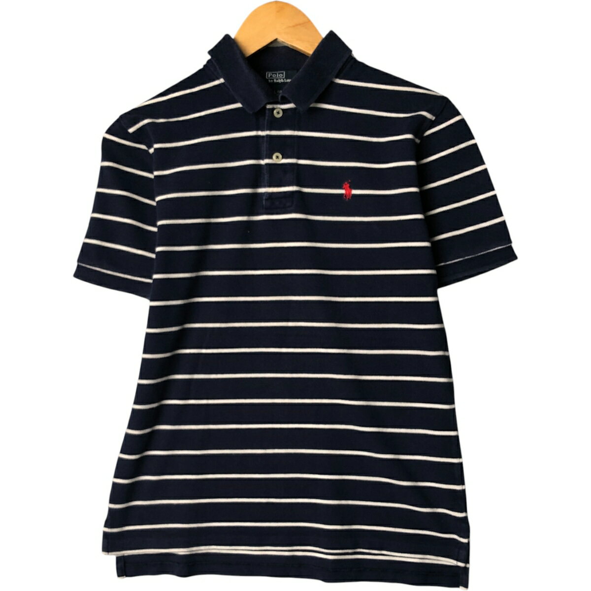 商品詳細 ブランド・Ralph Lauren・ラルフローレン・ 特徴・レギュラーカラー・半袖・ モデル/形状・POLO by Ralph Lauren・半袖 ボーダー ポロシャツ・ 素材・コットン:100%・ 色・ネイビー系 紺色・ホワイト...