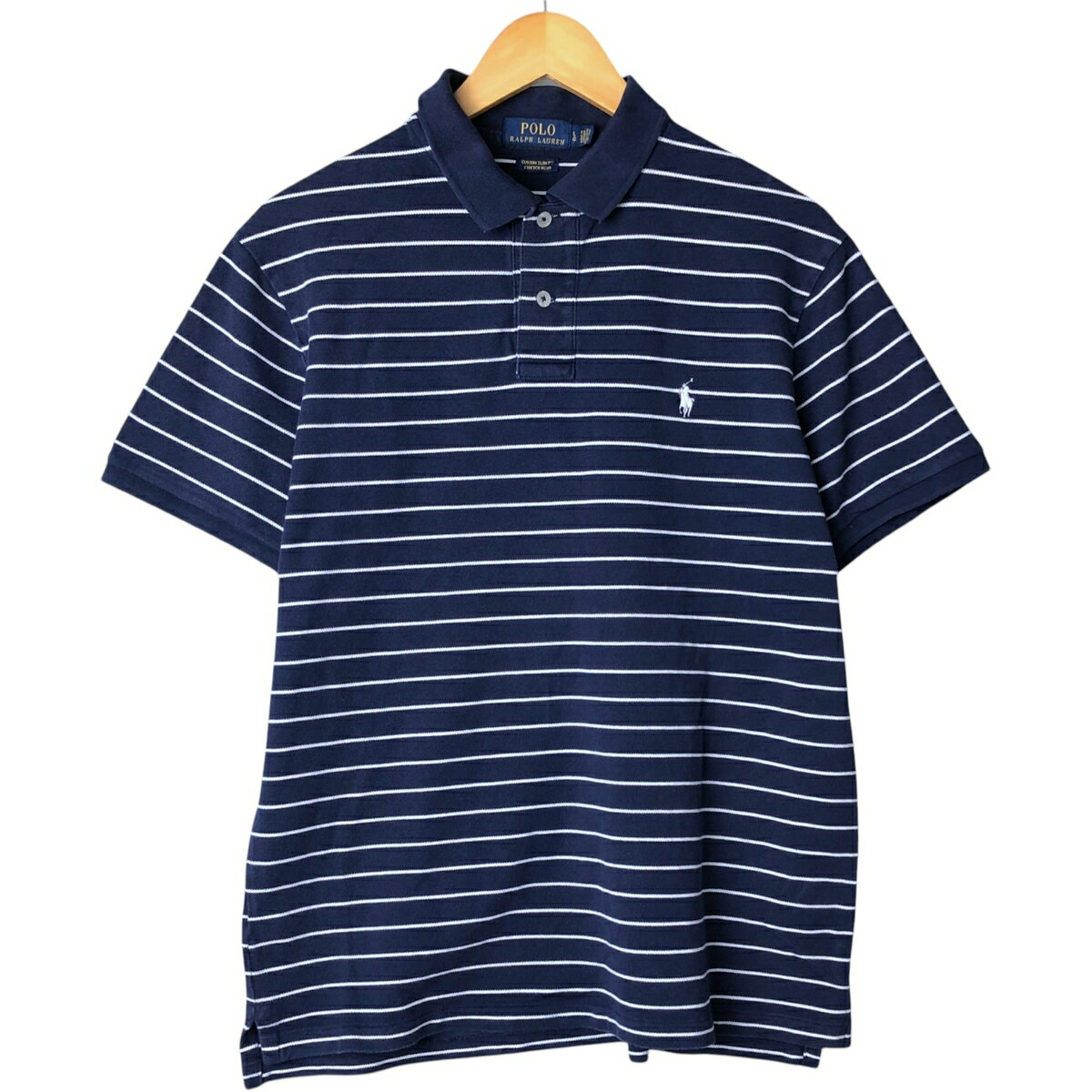 商品詳細 ブランド・Ralph Lauren・ラルフローレン・ 特徴・半袖・レギュラーカラー・ モデル/形状・POLO RALPH LAUREN CUSTOM SLIM FIT・半袖 ボーダー ポロシャツ・ 素材・コットン:97%・エラスタ...