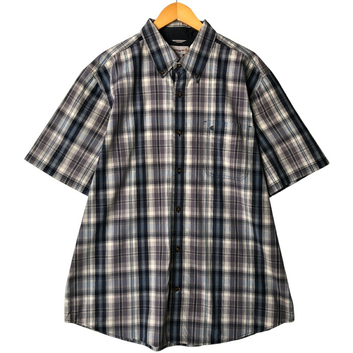 商品詳細 ブランド・Carhartt・カーハート・ 特徴・ボタンダウン・半袖・ モデル/形状・RELAXED FIT・半袖 ワークシャツ・ 素材・コットン:85%・ポリエステル:15%・ 色・グレー系 灰色・ブルー系 青色・ 柄・チェック柄...