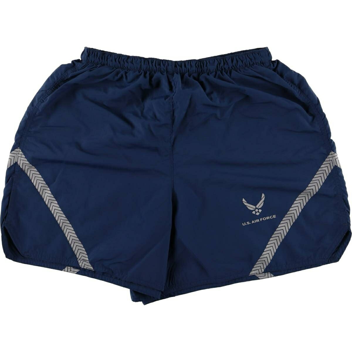商品詳細 ブランド・UNKNOWN・ 特徴・ドローコード・リフレクタープリント・ モデル/形状・U.S. AIR FORCE・ミリタリー トレーニングショーツ・ 素材・不明・ 色・ネイビー系 紺色・ 柄・無地・ワンポイント・ 生産国・USA...