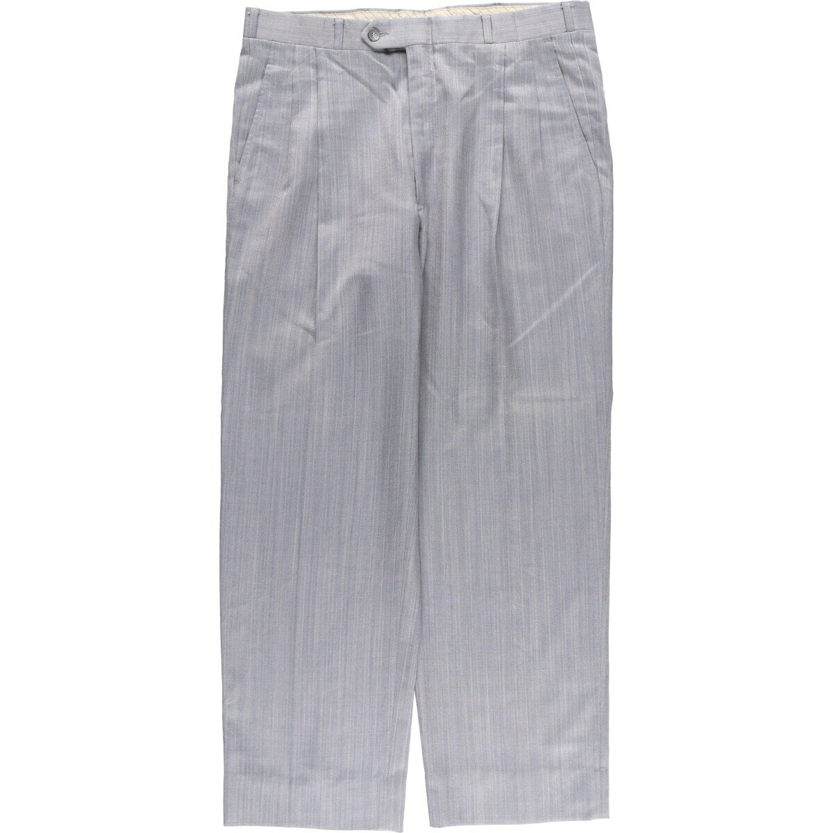 商品詳細 ブランド・HENRY GRETHEL・ 特徴・ヴィンテージ・ワイドパンツ・ロケットタロンジップ・ジッパーフライ・ツータック・ モデル/形状・スラックスパンツ・ 素材・不明・ 色・グレー系 灰色・ブルー系 青色・ 柄・ストライプ柄・...