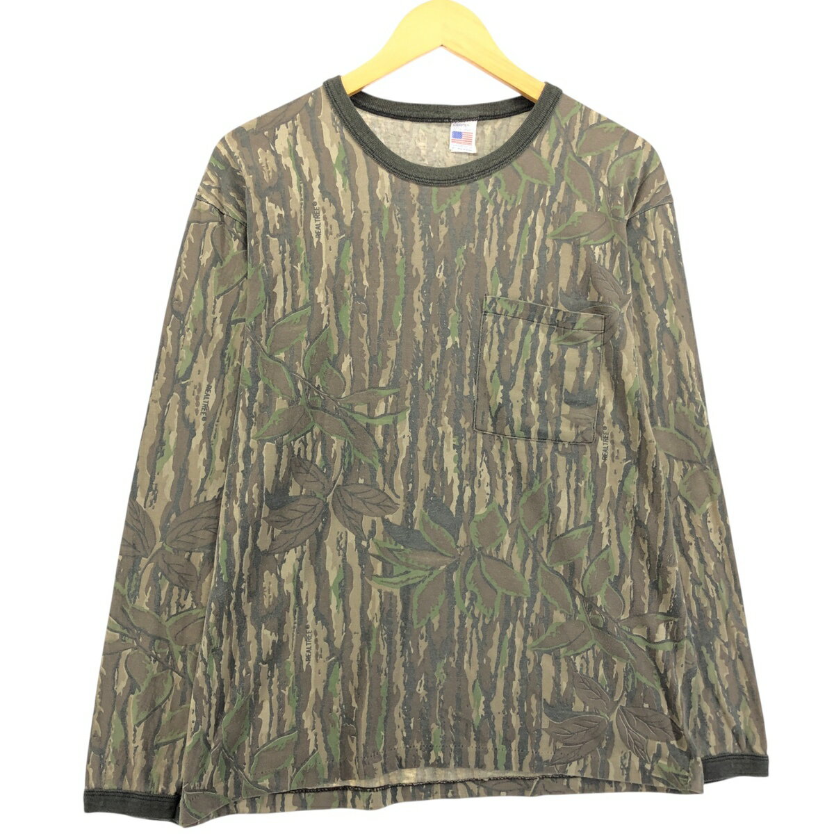 商品詳細 ブランド・UNKNOWN・ 特徴・クルーネック(丸首)・長袖・ヴィンテージ・シングルステッチ・ モデル/形状・ロングTシャツ ロンT・ 素材・コットン:50%・ポリエステル:50%・ 色・ブラウン系 茶色・カーキ系・ 柄・迷彩柄・...