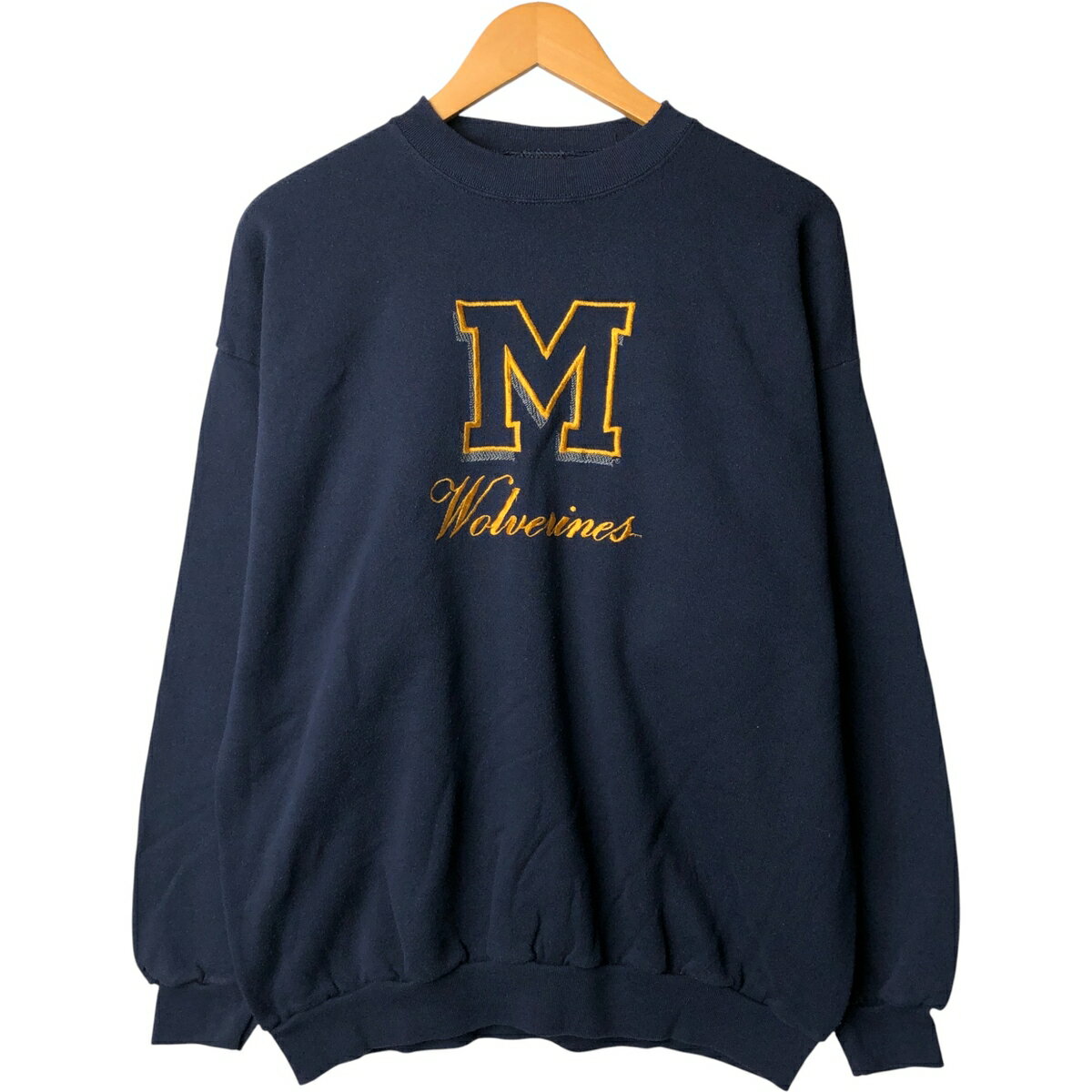 商品詳細 ブランド・TSi・ 特徴・長袖・クルーネック(丸首)・ヴィンテージ・ モデル/形状・MICHIGAN ミシガン大学・カレッジスウェットシャツ トレーナー・ 素材・コットン:50%・ポリエステル:50%・ 色・ネイビー系 紺色・ 柄...