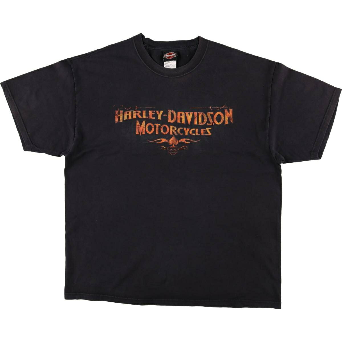 商品詳細 ブランド・Harley-Davidson・ハーレーダビッドソン・ 特徴・クルーネック(丸首)・両面プリント・ モデル/形状・モーターサイクル バイクTシャツ・ 素材・コットン:100%・ 色・ブラック系 黒色・ 柄・プリント・ 生...