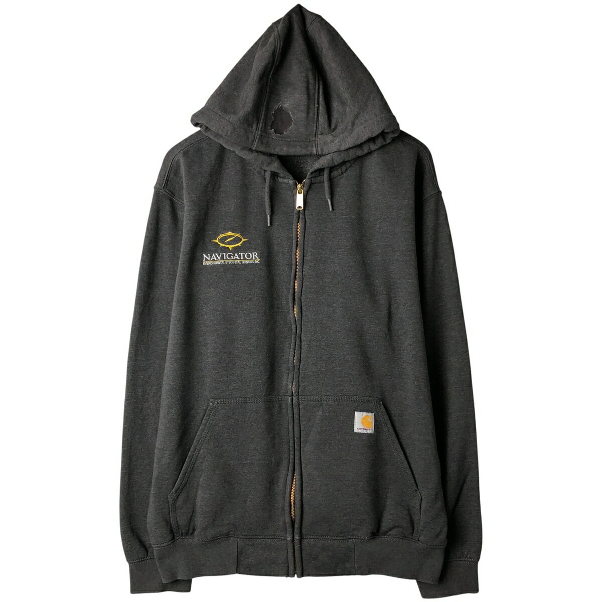 商品詳細 ブランド・Carhartt・カーハート・ 特徴・フルジップ・長袖・ モデル/形状・Loose Fit・スウェットフルジップパーカー・ 素材・コットン:59%・ポリエステル:41%・ 色・チャコール・ 柄・無地・刺繍・ 生産国・ベト...