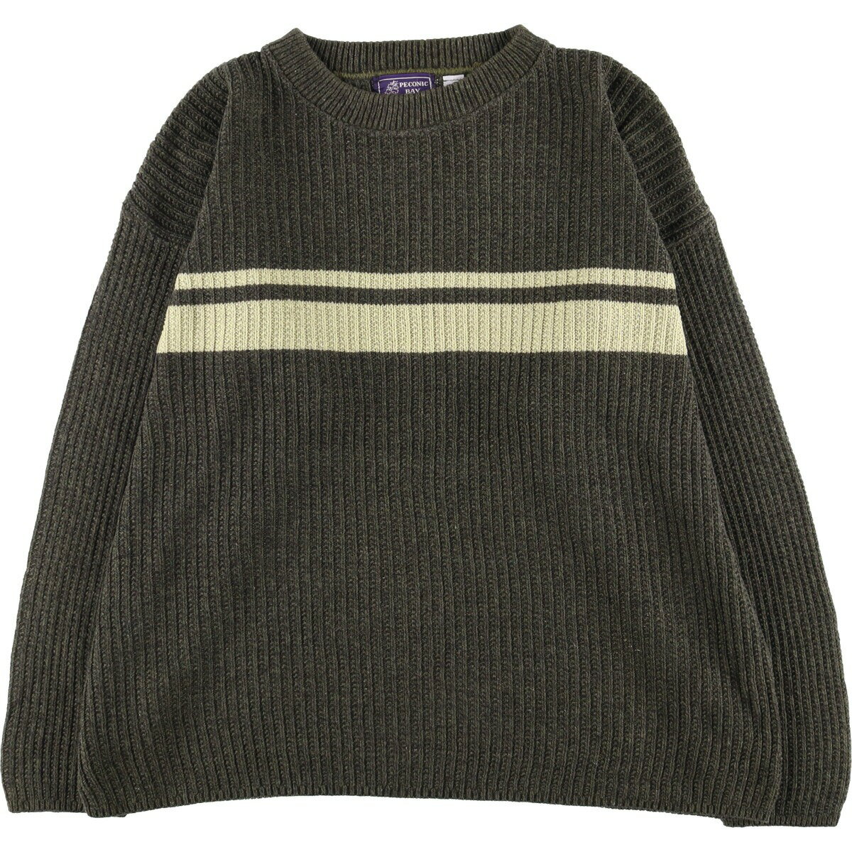 商品詳細 ブランド・PECONIC BAY TRADERS・ 特徴・長袖・クルーネック(丸首)・ヴィンテージ・リブ編み・ モデル/形状・コットンニットセーター・ 素材・コットン:75%・アクリル:25%・ 色・グレー系 灰色・ベージュ系・ ...
