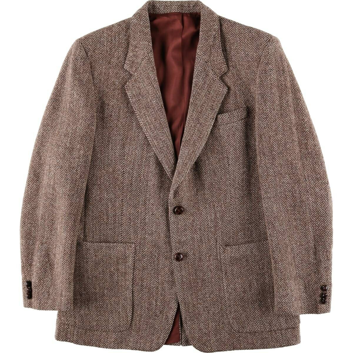 商品詳細 ブランド・Simpsons・ 特徴・厚手・肩パットあり・2B 2つボタン・総裏・センターベント・ モデル/形状・Harris Tweed ハリスツイード・ウールテーラードジャケット・ 素材・ウール:100%・ 色・ブラウン系 茶色...