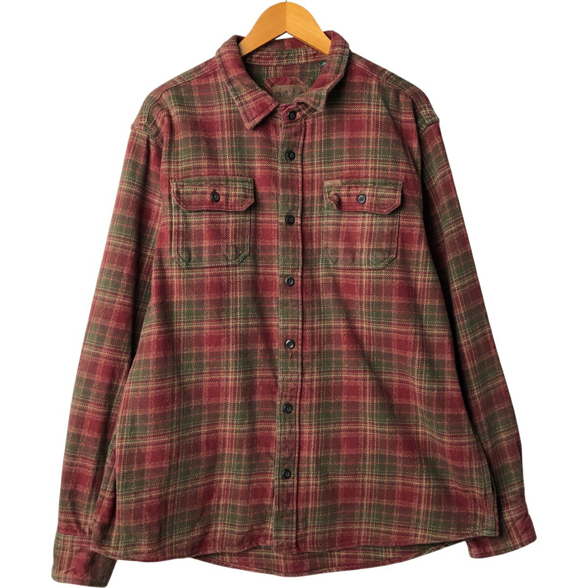 商品詳細 ブランド・ORVIS・オービス・ 特徴・厚手・レギュラーカラー・長袖・ モデル/形状・長袖 フランネルチェックシャツ・ 素材・コットン:100%・ 色・レッド系 赤色・ 柄・チェック柄・ 生産国・バングラデシュ製・ 年代 サイズ・...