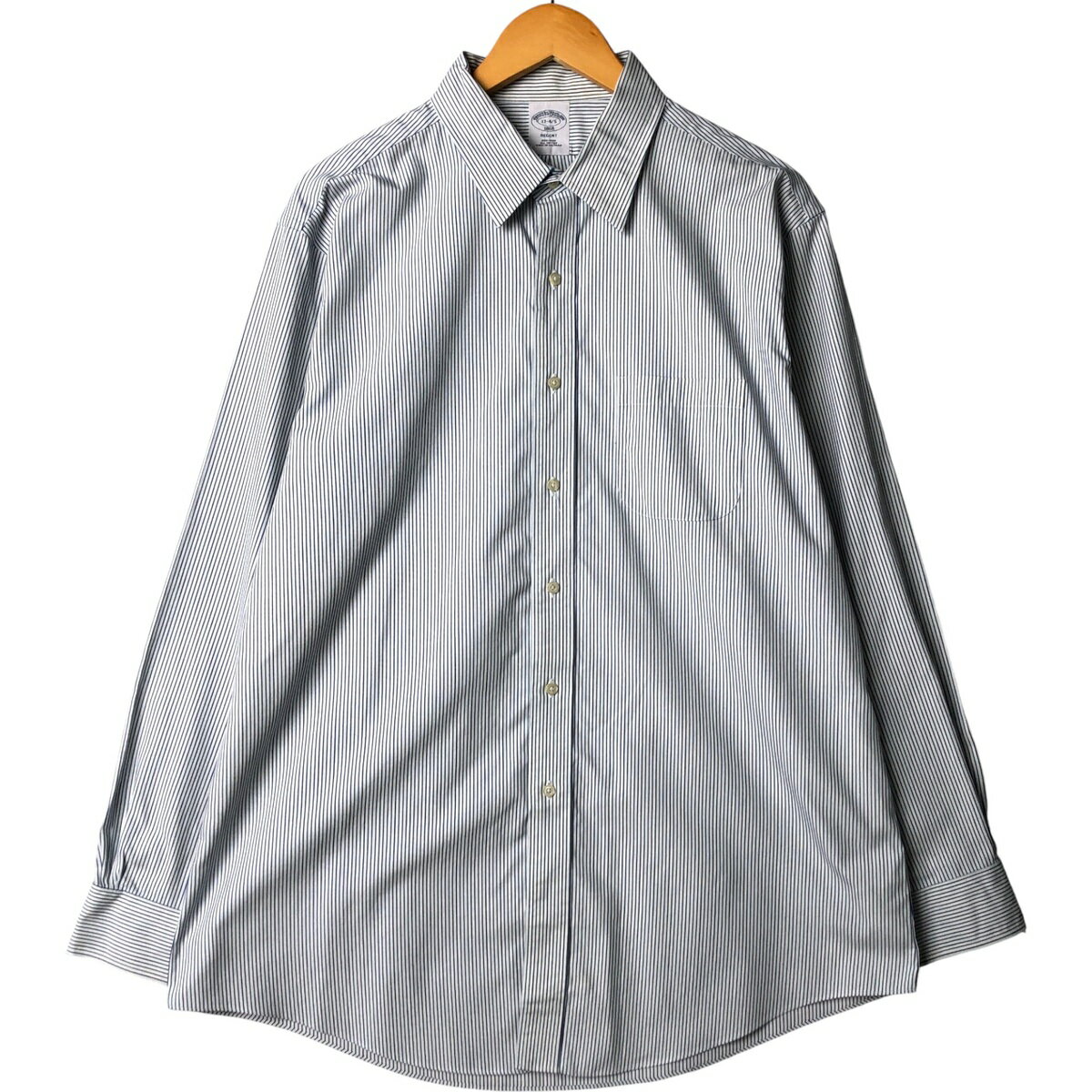 商品詳細 ブランド・Brooks Brothers・ブルックスブラザーズ・ 特徴・レギュラーカラー・長袖・ モデル/形状・1818・長袖 コットンストライプシャツ・ 素材・コットン:100%・ 色・ブルー系 青色・ホワイト系 白色・ 柄・ス...