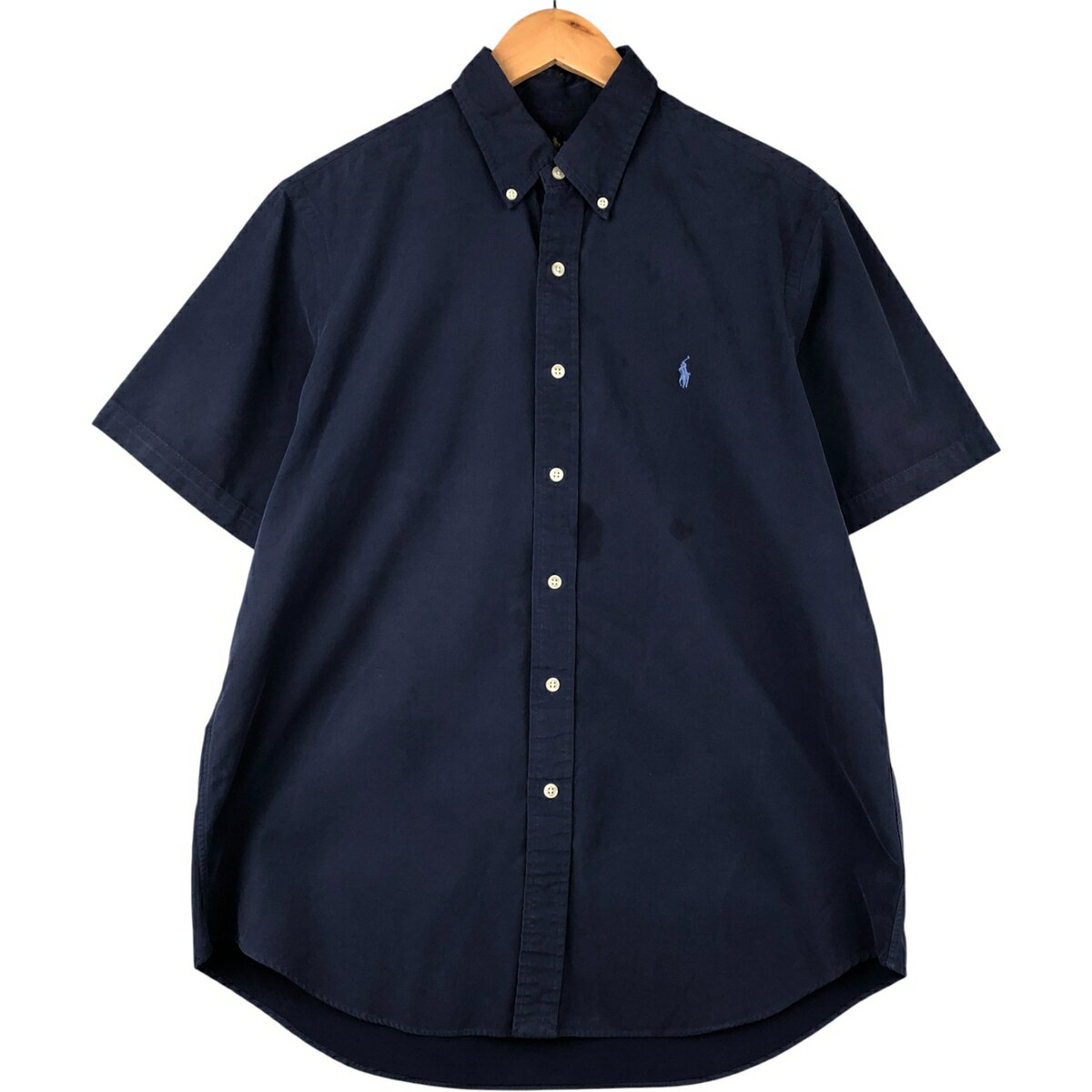 商品詳細 ブランド・Ralph Lauren・ラルフローレン・ 特徴・ボタンダウン・半袖・ モデル/形状・半袖 ボタンダウンシャツ・ 素材・不明・ 色・ネイビー系 紺色・ 柄・無地・ワンポイント・ 生産国・フィリピン製・ 年代 サイズ・表記...