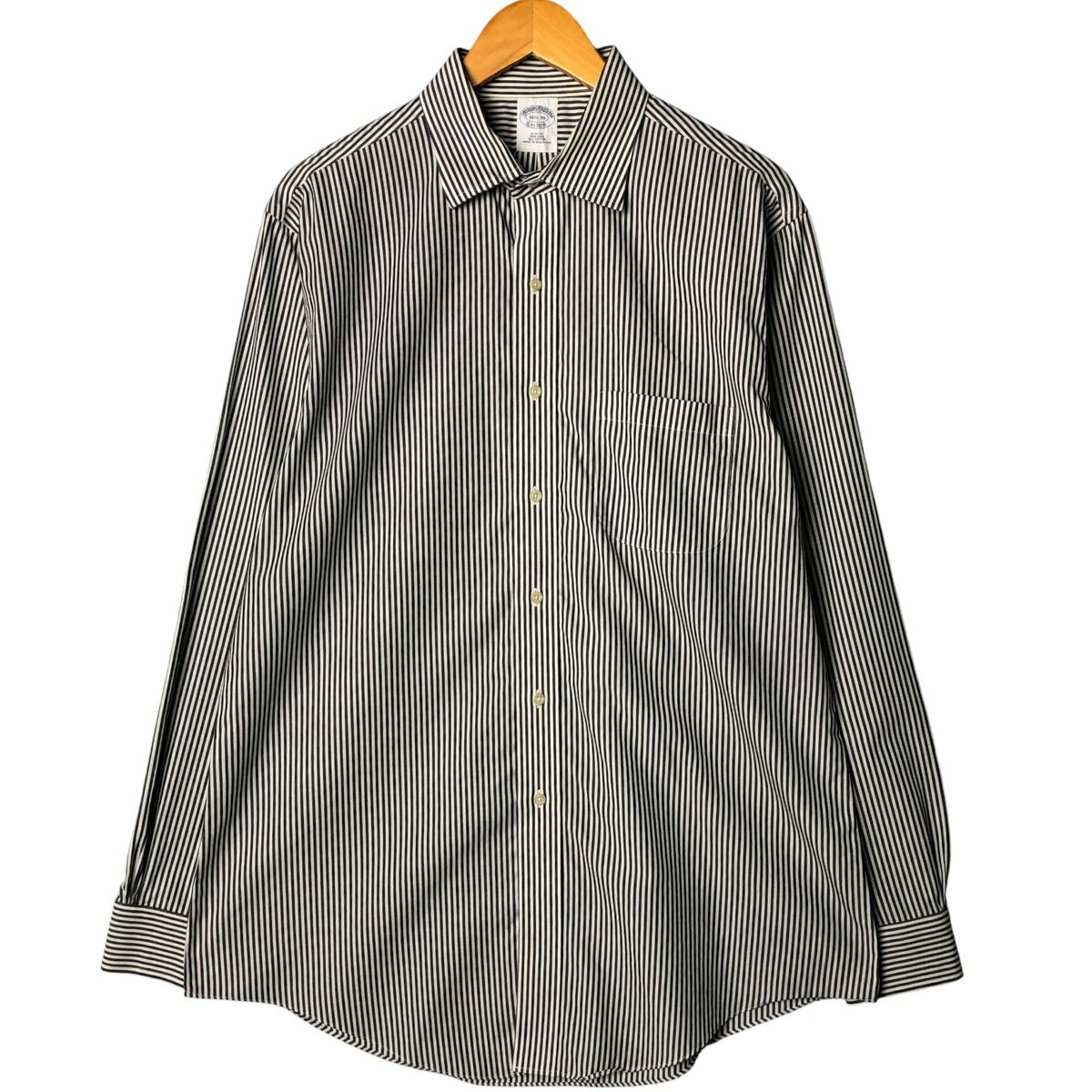 商品詳細 ブランド・Brooks Brothers・ブルックスブラザーズ・ 特徴・薄手・長袖・レギュラーカラー・ポケット付き・ モデル/形状・SLIM FIT・長袖 コットンストライプシャツ・ 素材・コットン:100%・ 色・ブラック系 黒...