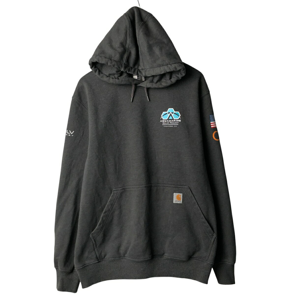 商品詳細 ブランド・Carhartt・カーハート・ 特徴・長袖・プルオーバー・袖プリント・ モデル/形状・Loose Fit・スウェットプルオーバーパーカー・ 素材・コットン:55%・ポリエステル:45%・ 色・チャコール・ 柄・プリント・...